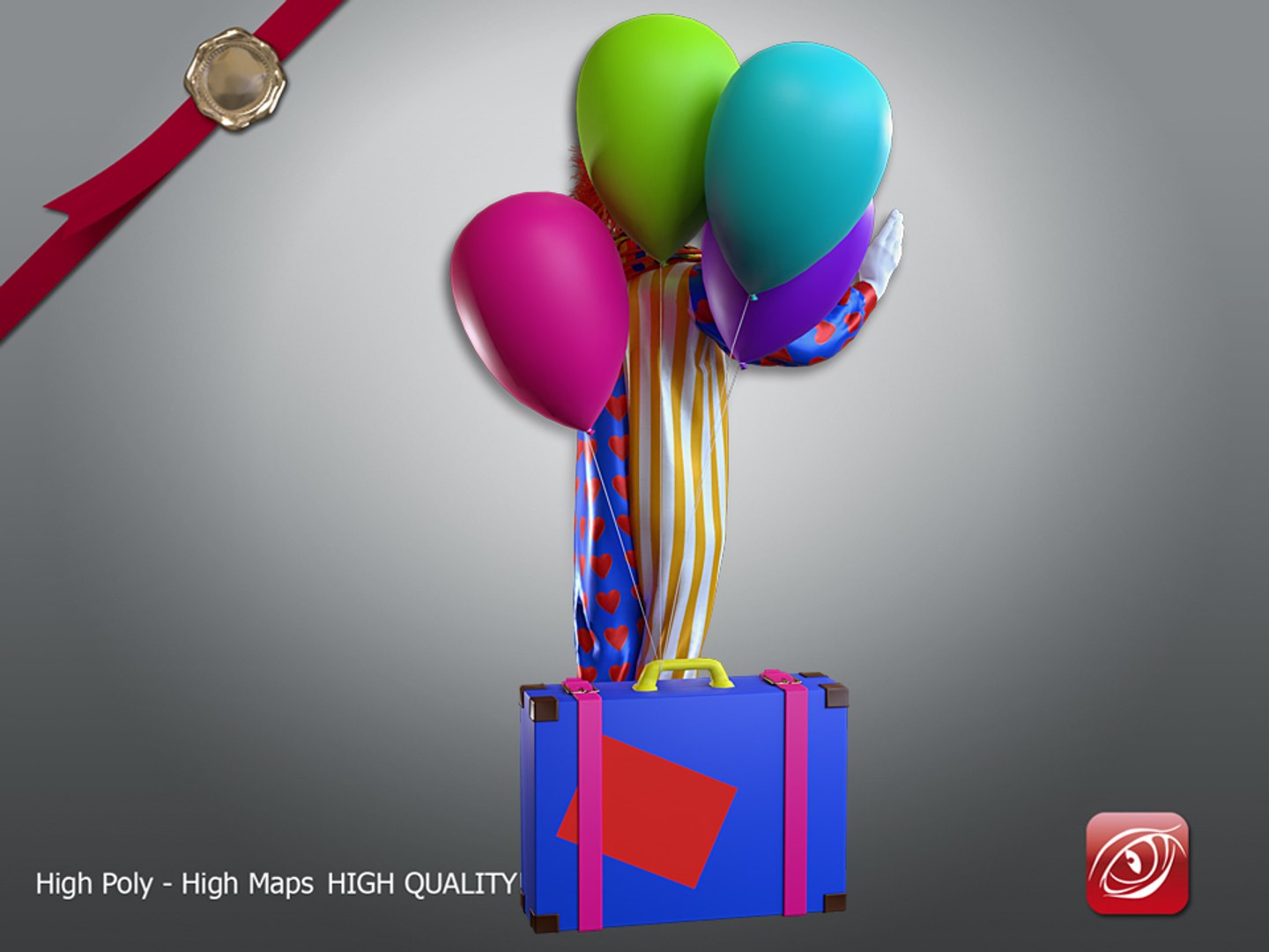 3D Model Male Clown 001 - TurboSquid 1239717
