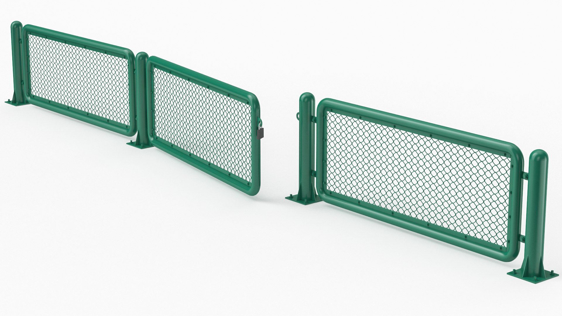 3D Seamless Metal Fence Collection Model - TurboSquid 2046772