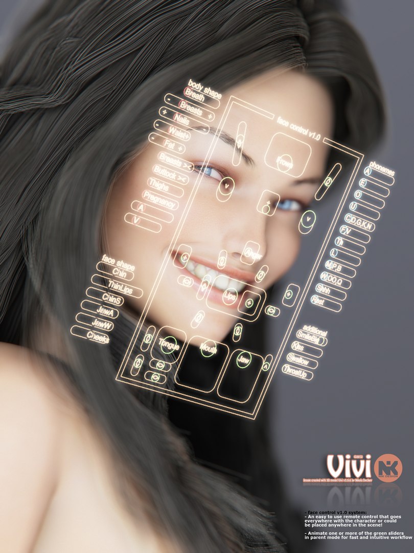 Face 9 Vivi V3 3d Max