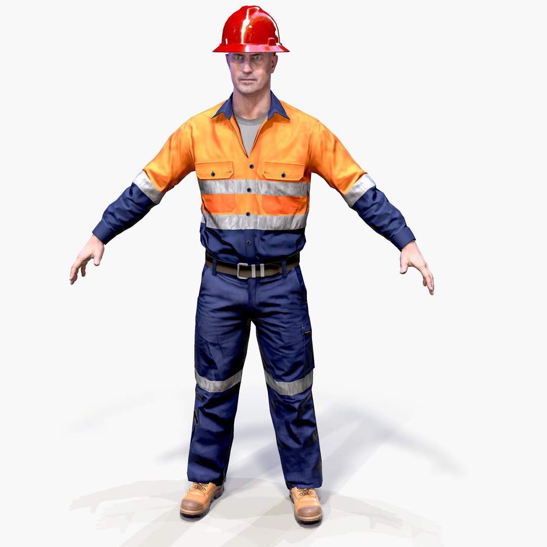 3D Model Workman Mining Safety Glen UNREAL UE4 - TurboSquid 1736191