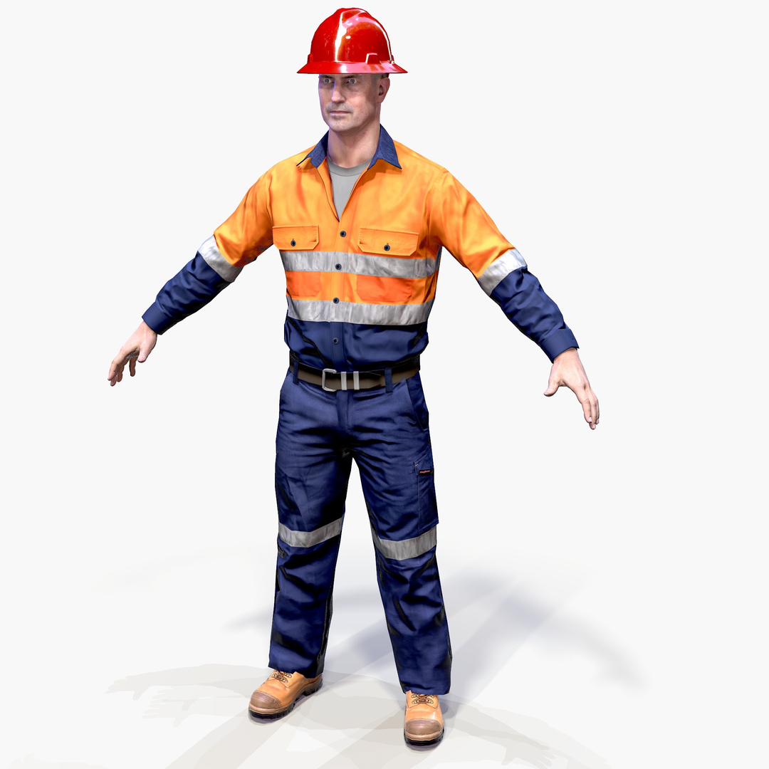 3D Model Workman Mining Safety Glen UNREAL UE4 - TurboSquid 1736191