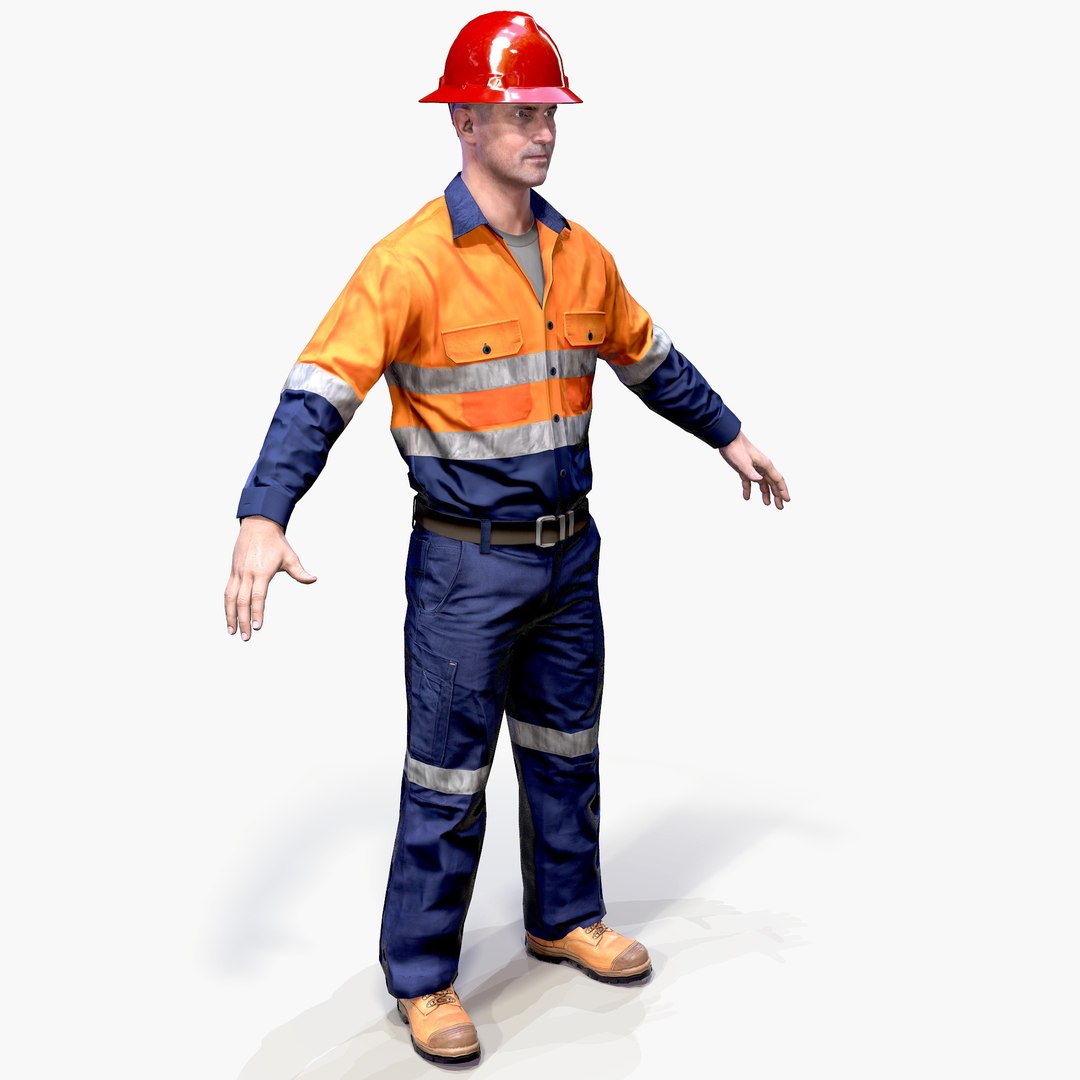 3D Model Workman Mining Safety Glen UNREAL UE4 - TurboSquid 1736191