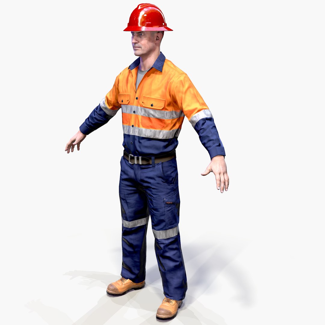 3D Model Workman Mining Safety Glen UNREAL UE4 - TurboSquid 1736191