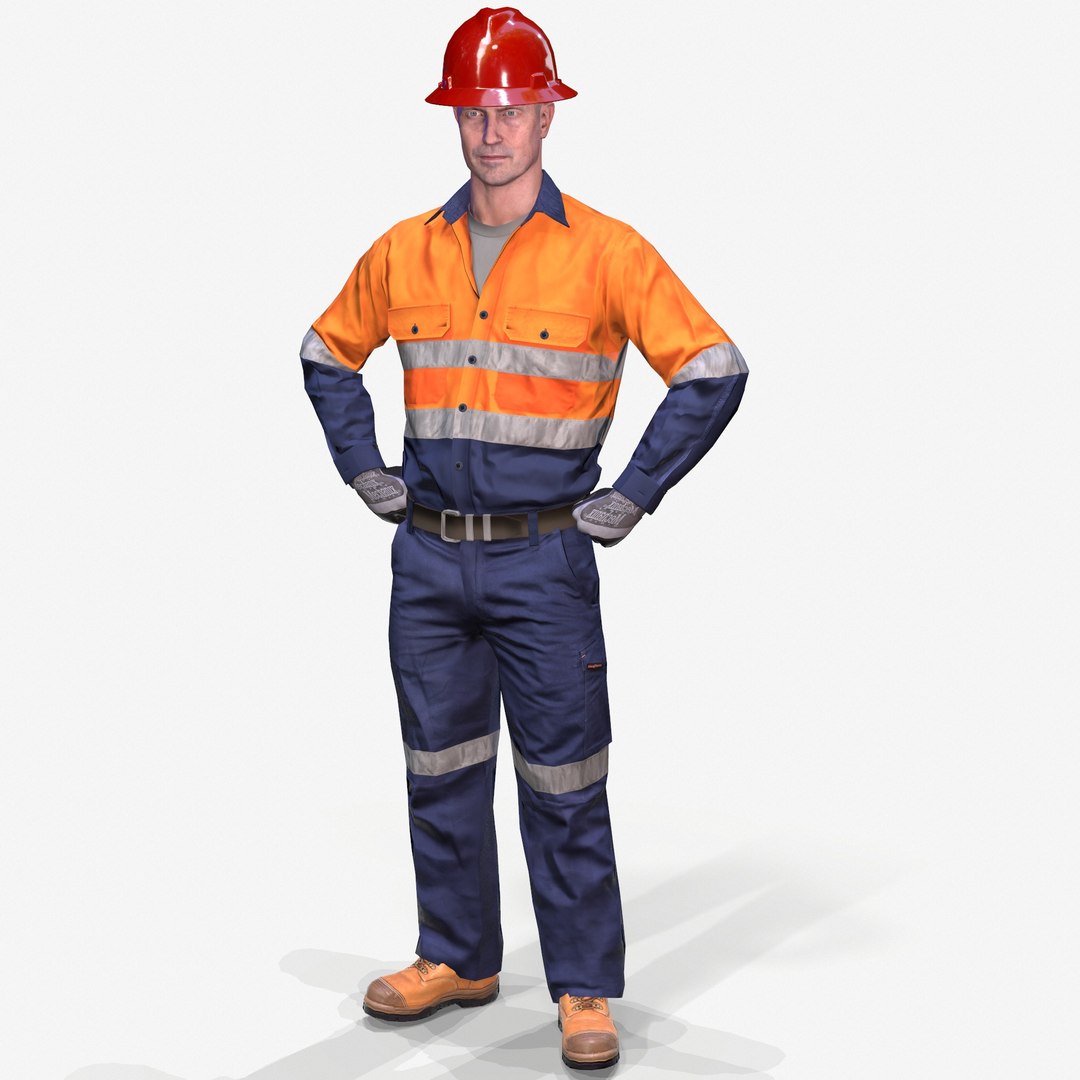 3D Model Workman Mining Safety Glen UNREAL UE4 - TurboSquid 1736191