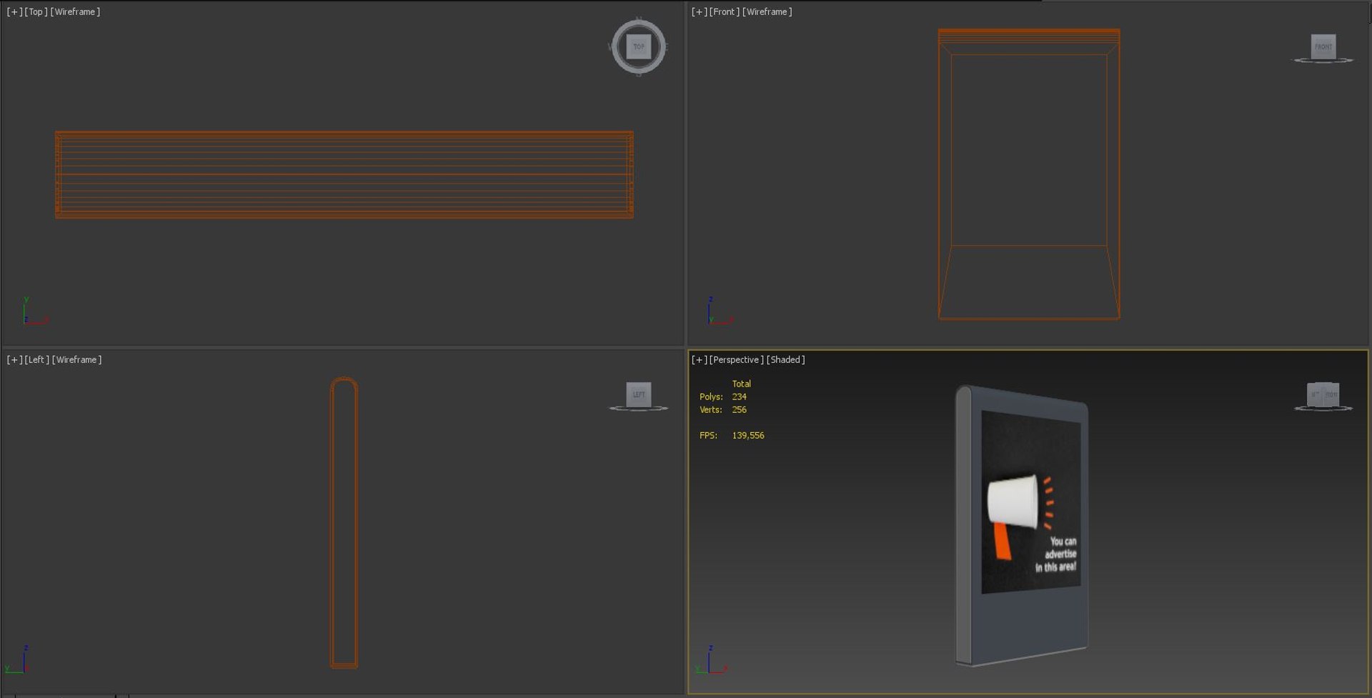Designed Advertising Billboard 3D Model - TurboSquid 1580915