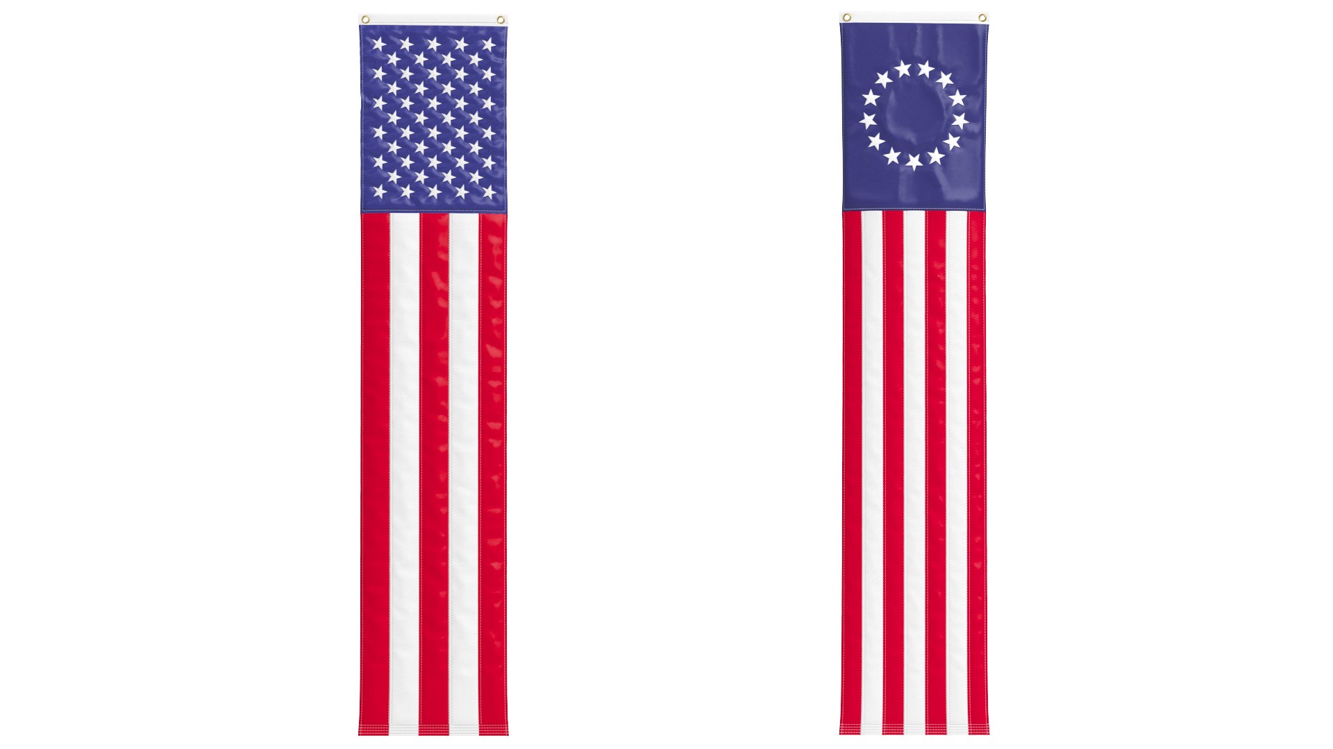 American Flag Pulldown Set model - TurboSquid 2132095