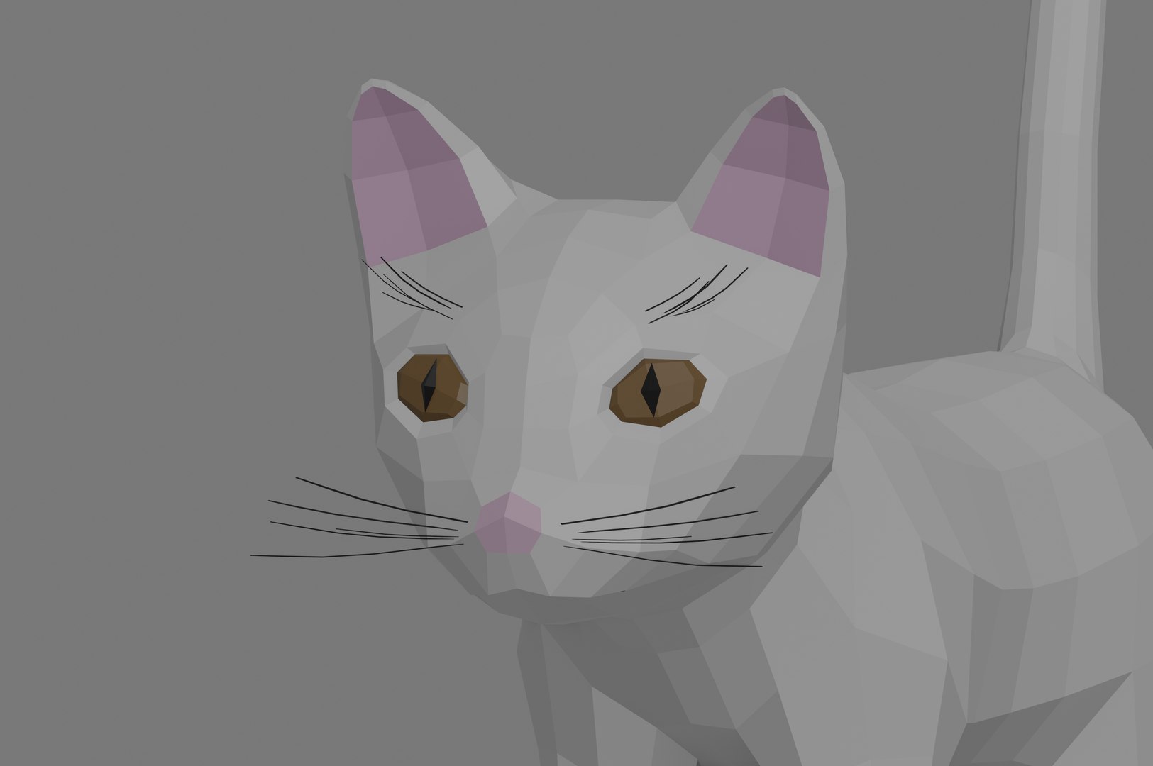 Low Poly Cat 3D - TurboSquid 2132260