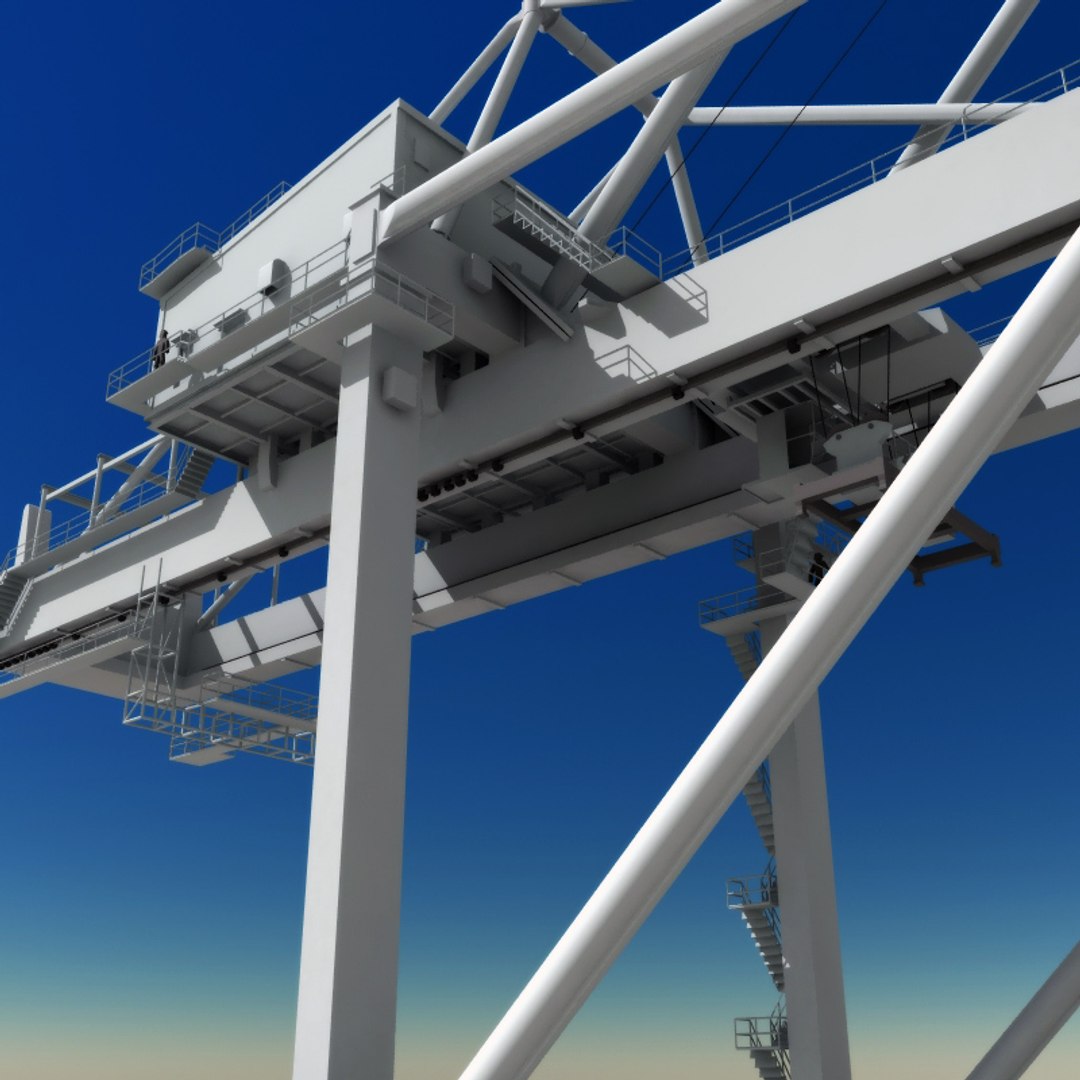 port container crane 3ds