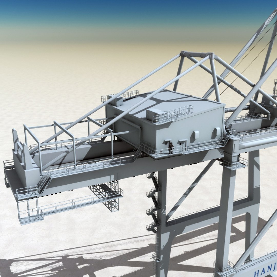 port container crane 3ds