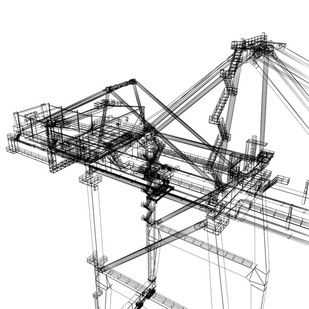 port container crane 3ds