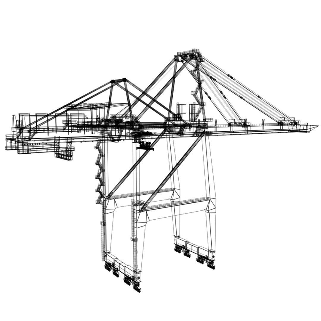 port container crane 3ds