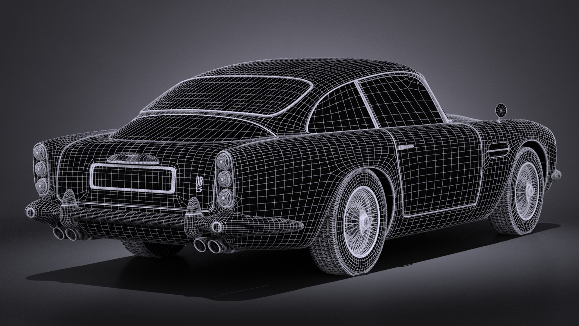 aston martin db5 3d obj
