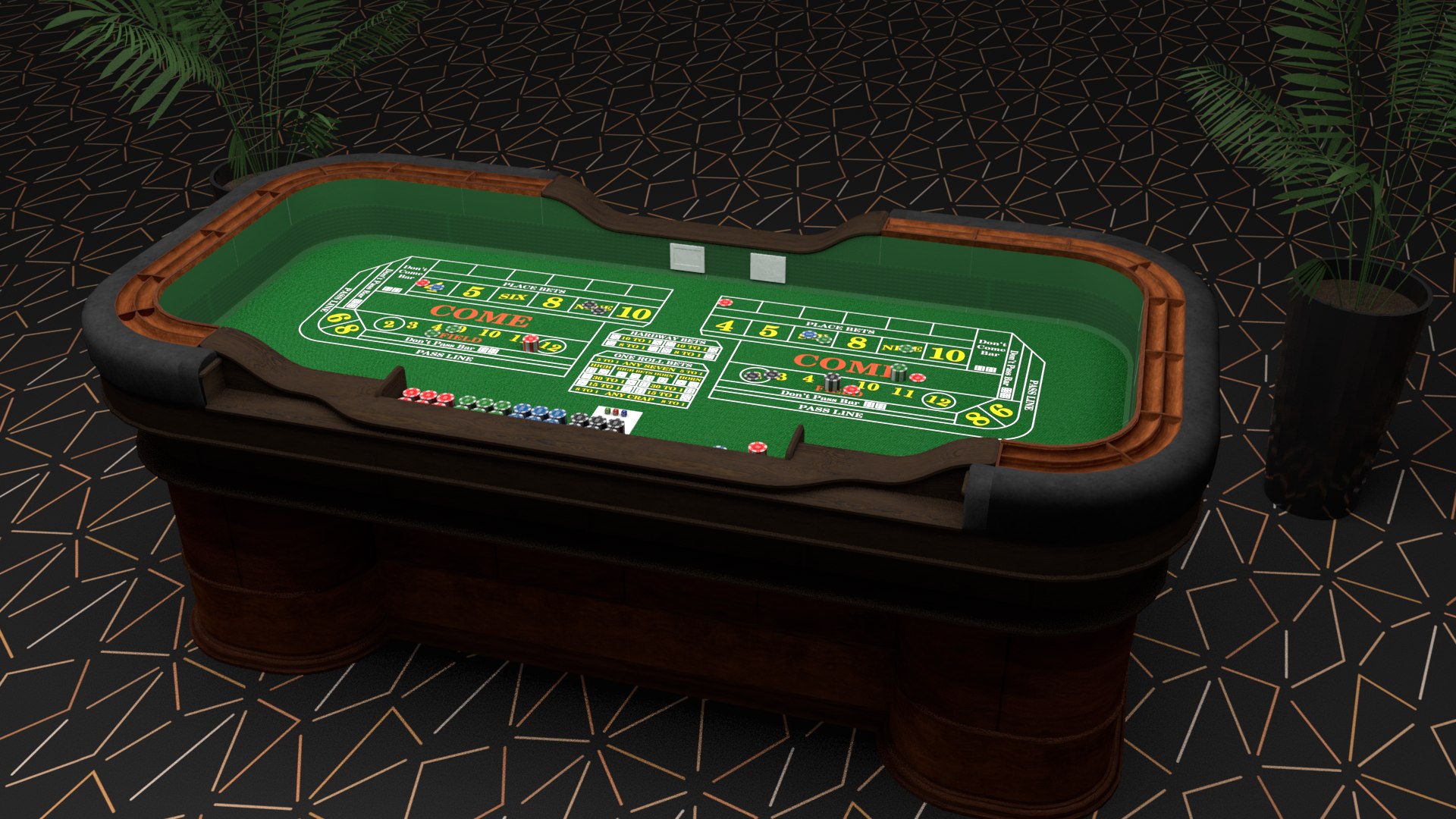 3D Roulette Table Model - TurboSquid 1704914