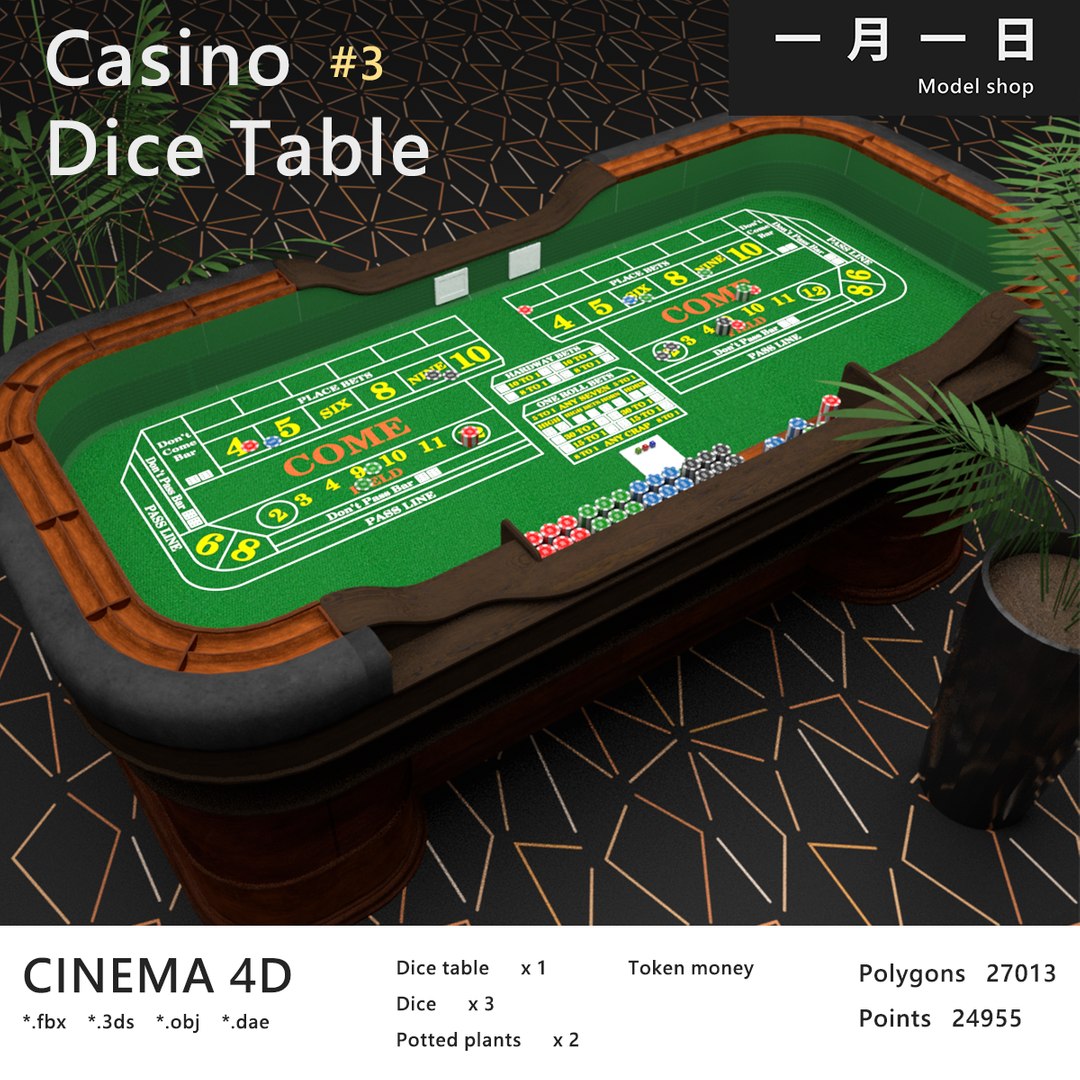 3D Roulette Table Model - TurboSquid 1704914