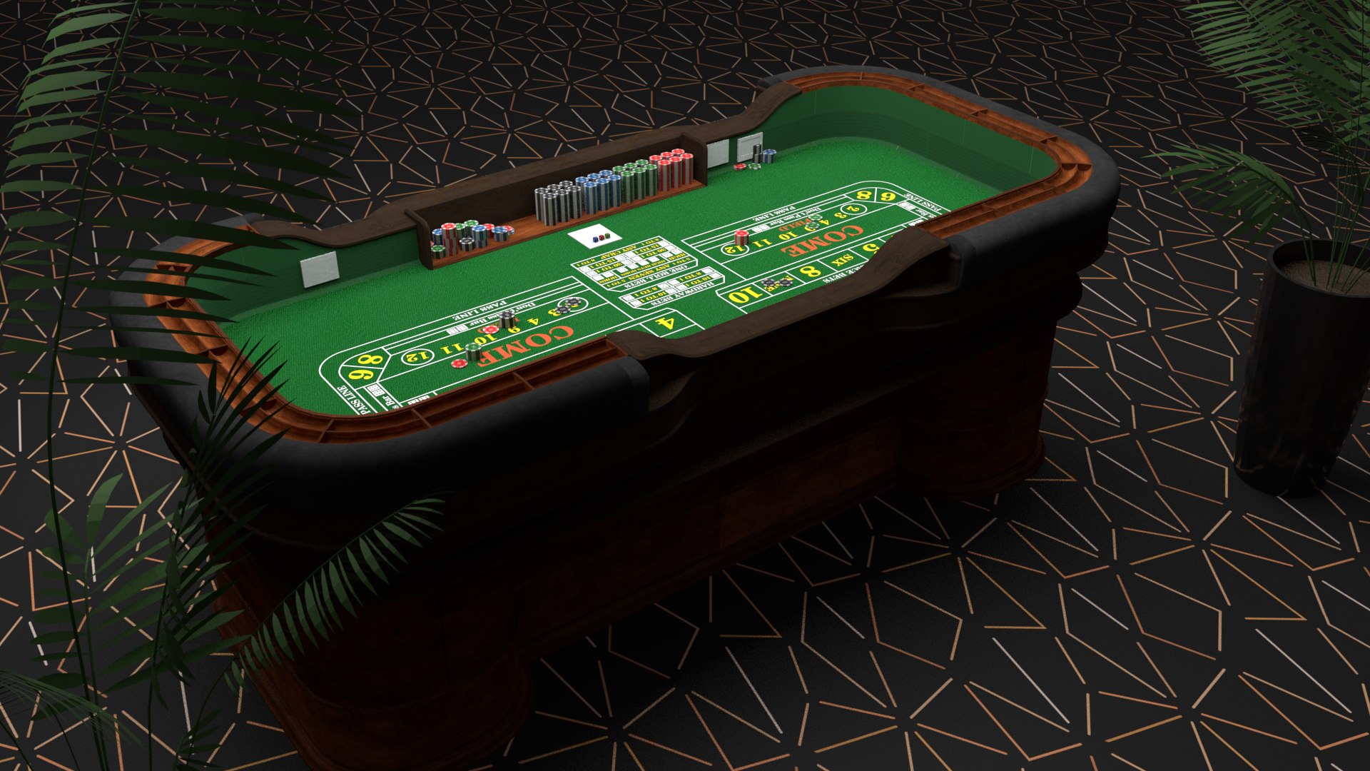 3D Roulette Table Model - TurboSquid 1704914
