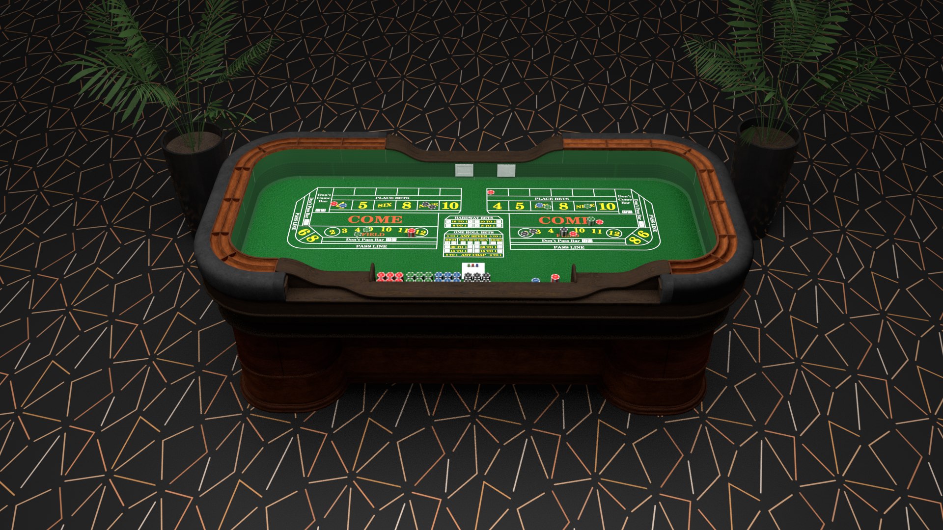 3D Roulette Table Model - TurboSquid 1704914