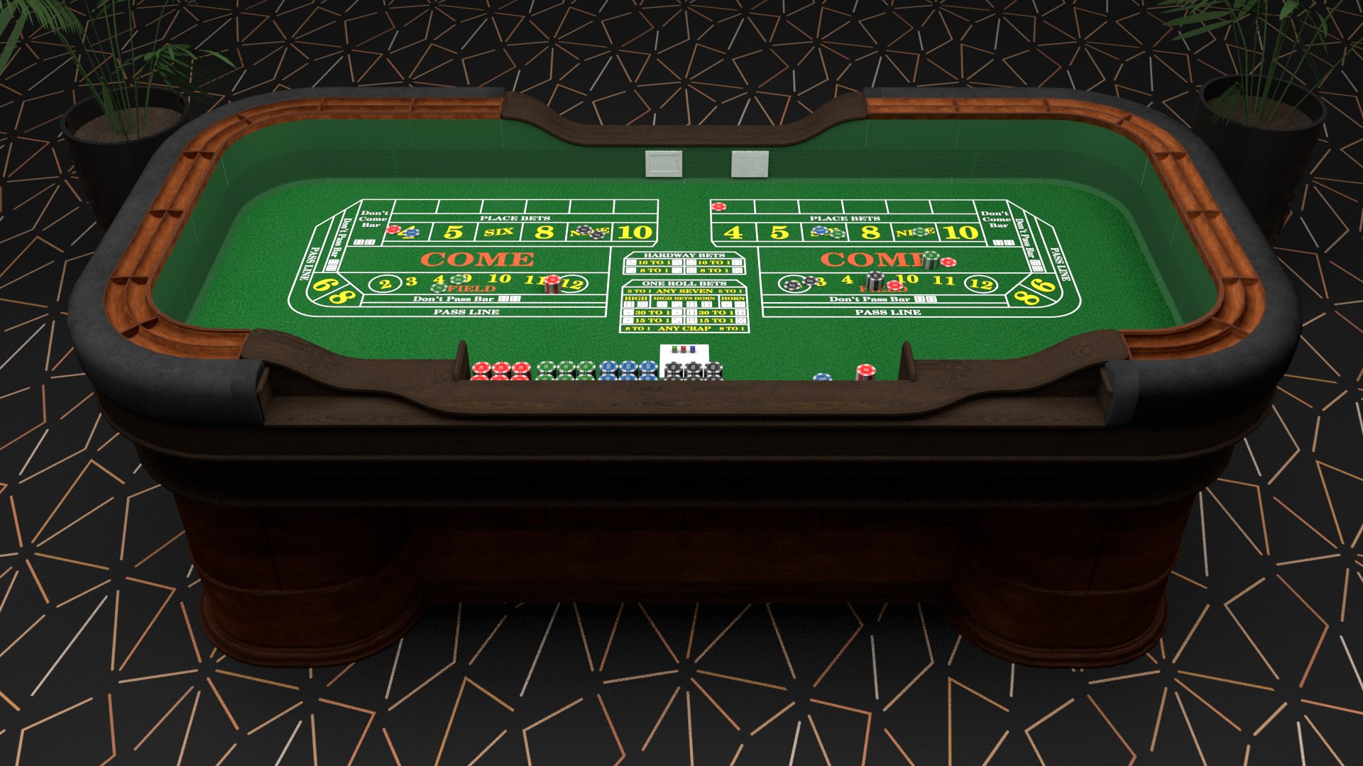 3D Roulette Table Model - TurboSquid 1704914