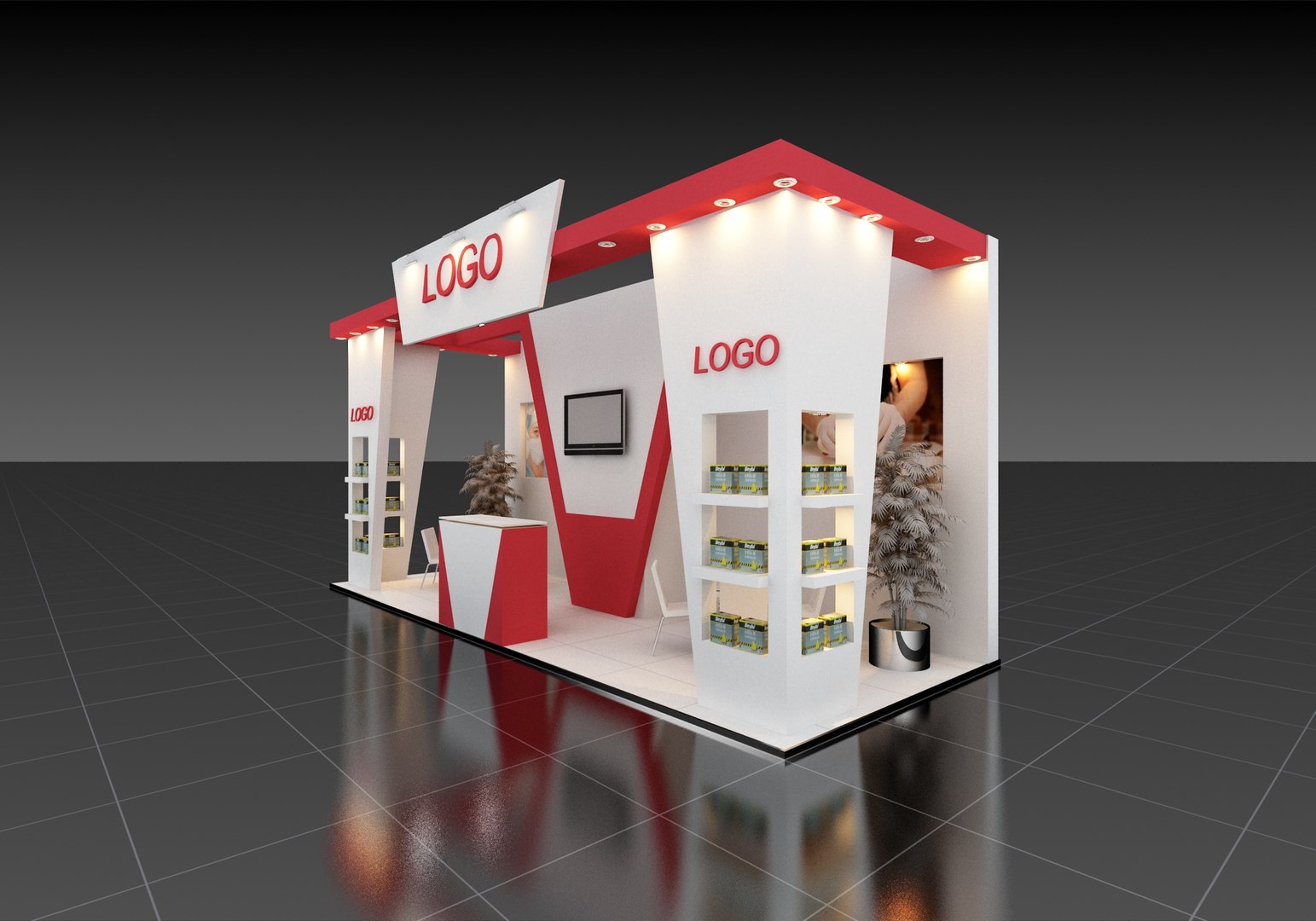 3D Model Exhibition Stand - TurboSquid 2016988