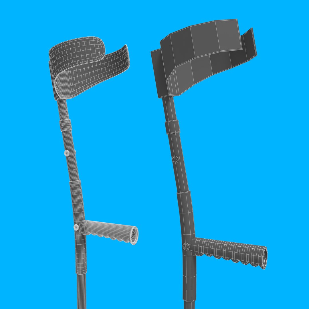 Crutches Cane Model - TurboSquid 1505032