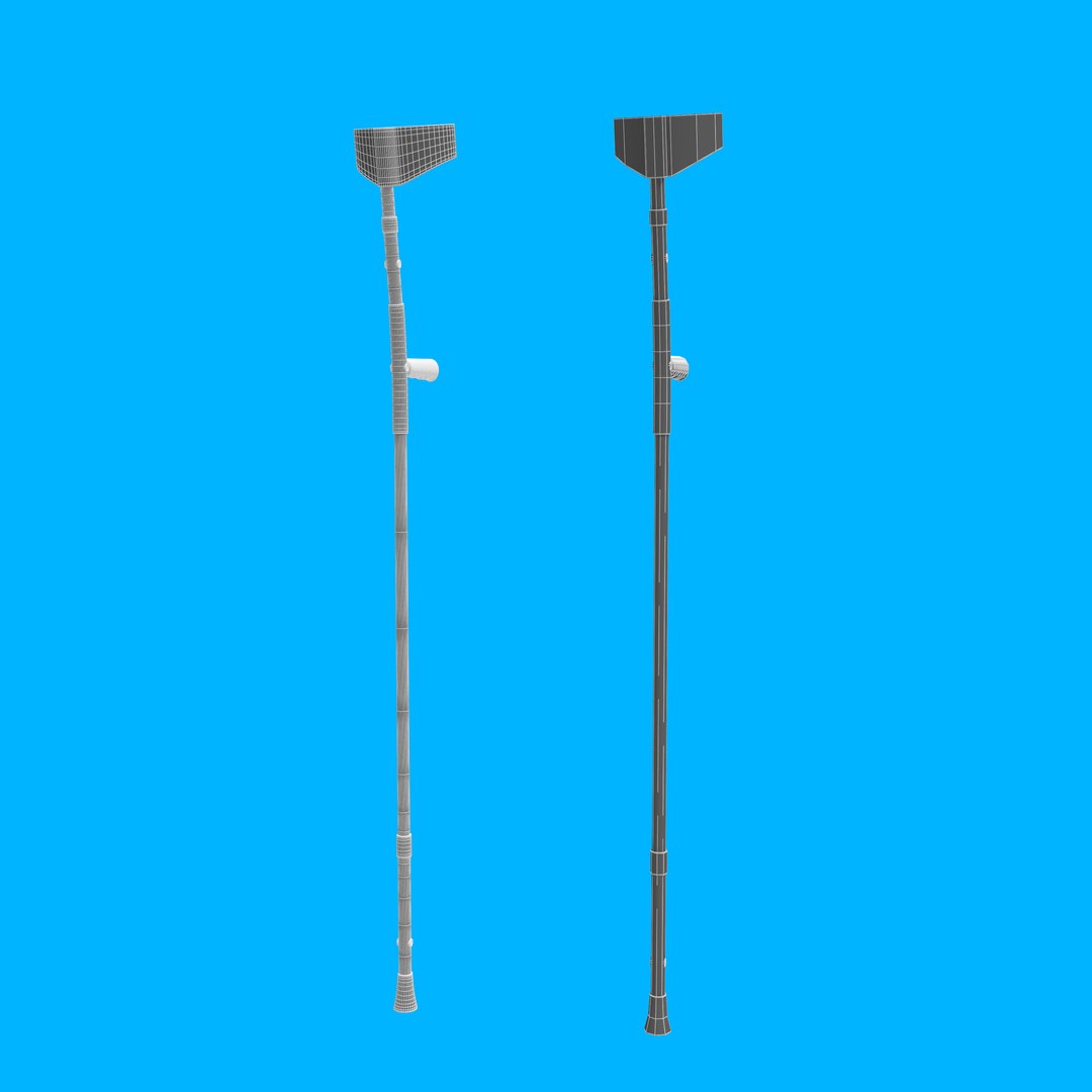 Crutches Cane Model - TurboSquid 1505032