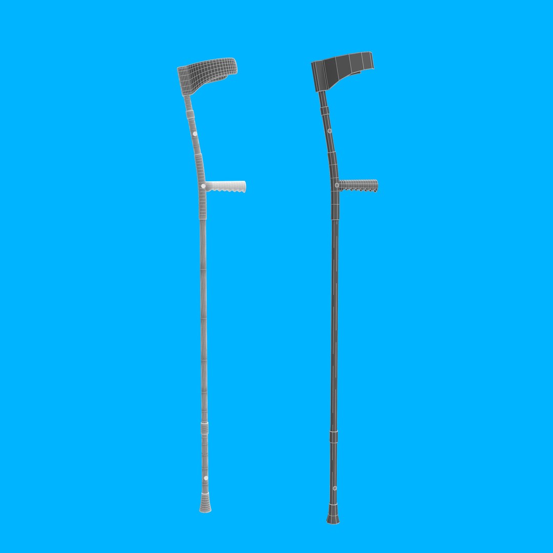 Crutches Cane Model - TurboSquid 1505032