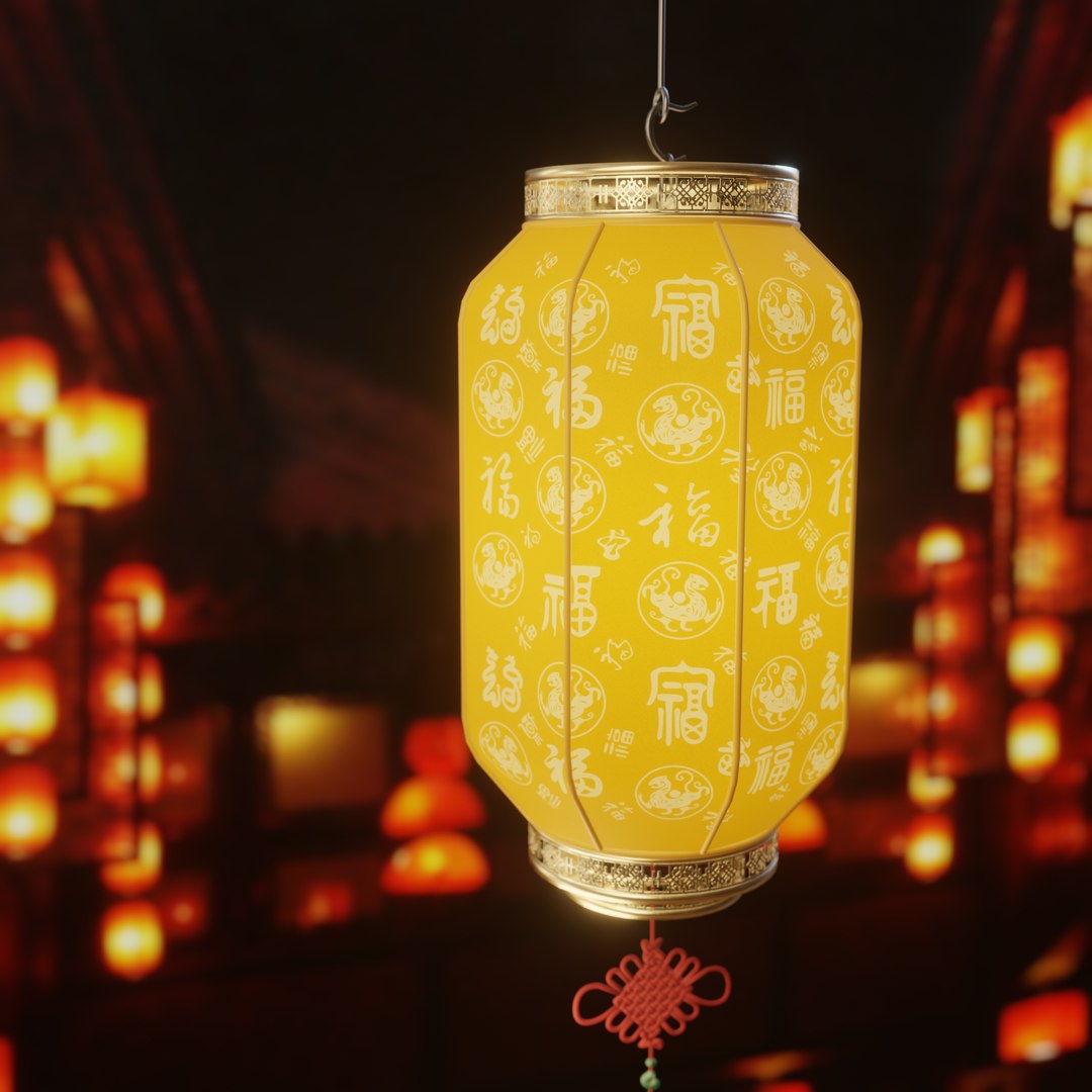Chinese Traditional Long Lantern 3D model - TurboSquid 2140606