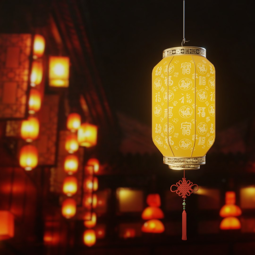 Chinese Traditional Long Lantern 3D model - TurboSquid 2140606