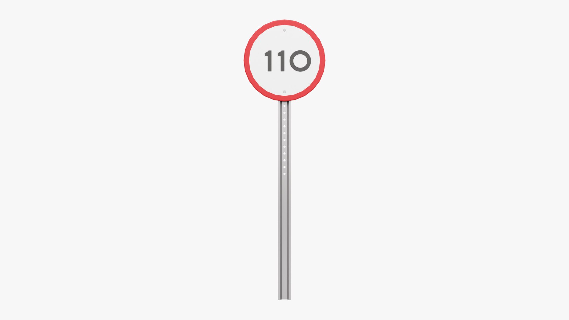 3D Speed Limit Road Sign 110 - TurboSquid 2220941