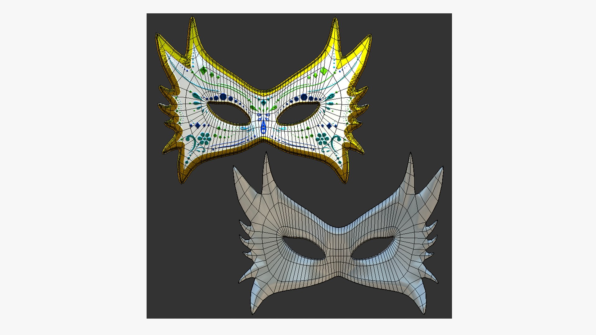 3D model Carnival Mask D03 Brazilian - Costume Character Design ...