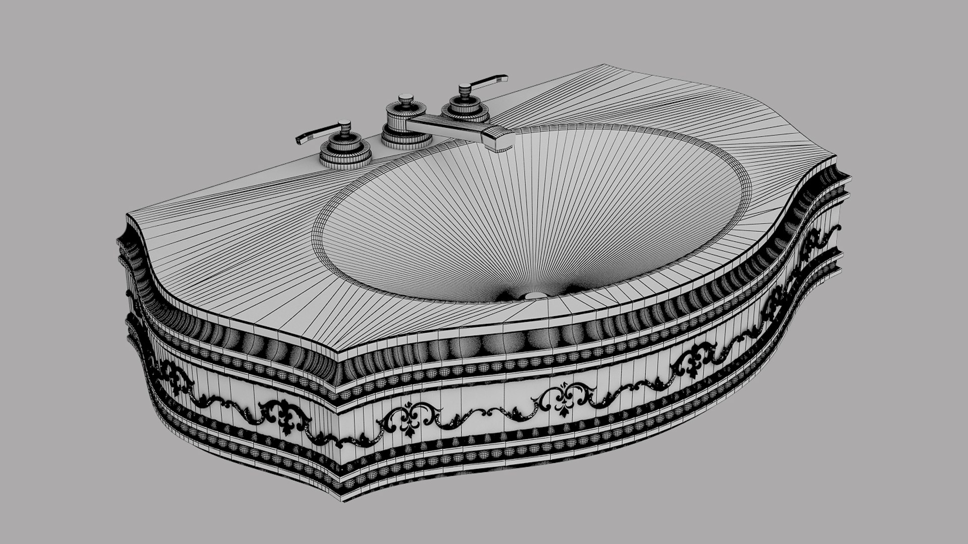 Classic wash basin 3D model - TurboSquid 1564906