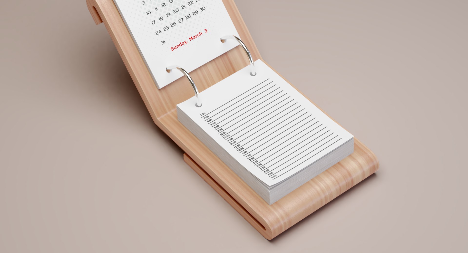 Desk Calendar 3D Model - TurboSquid 1379221