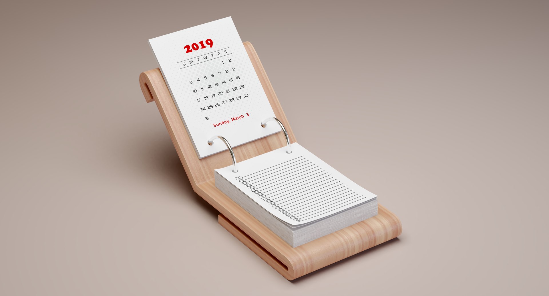 Desk calendar 3D model - TurboSquid 1379221
