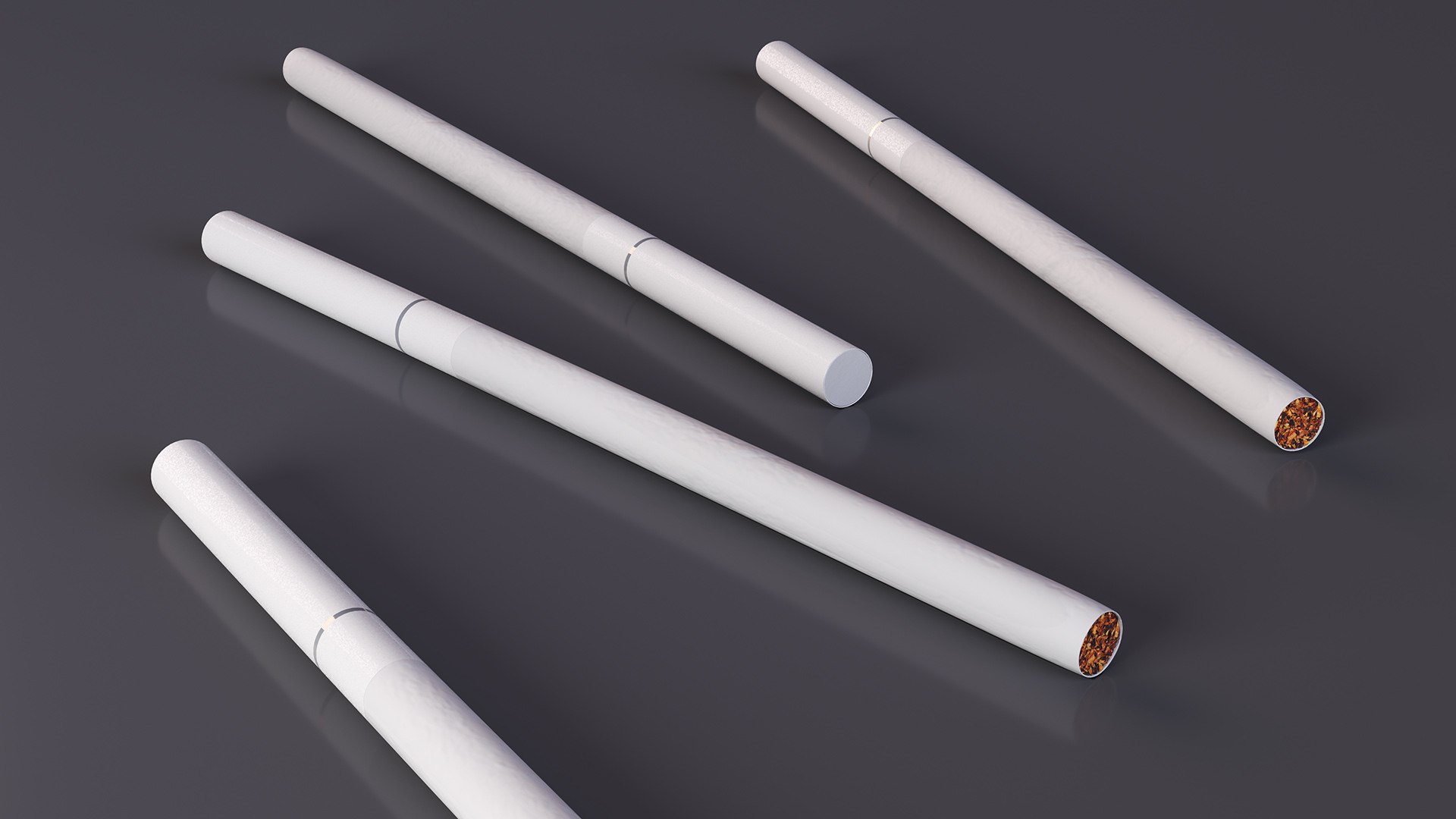 3D Model Cigarette Super Slim Silver - TurboSquid 2281796
