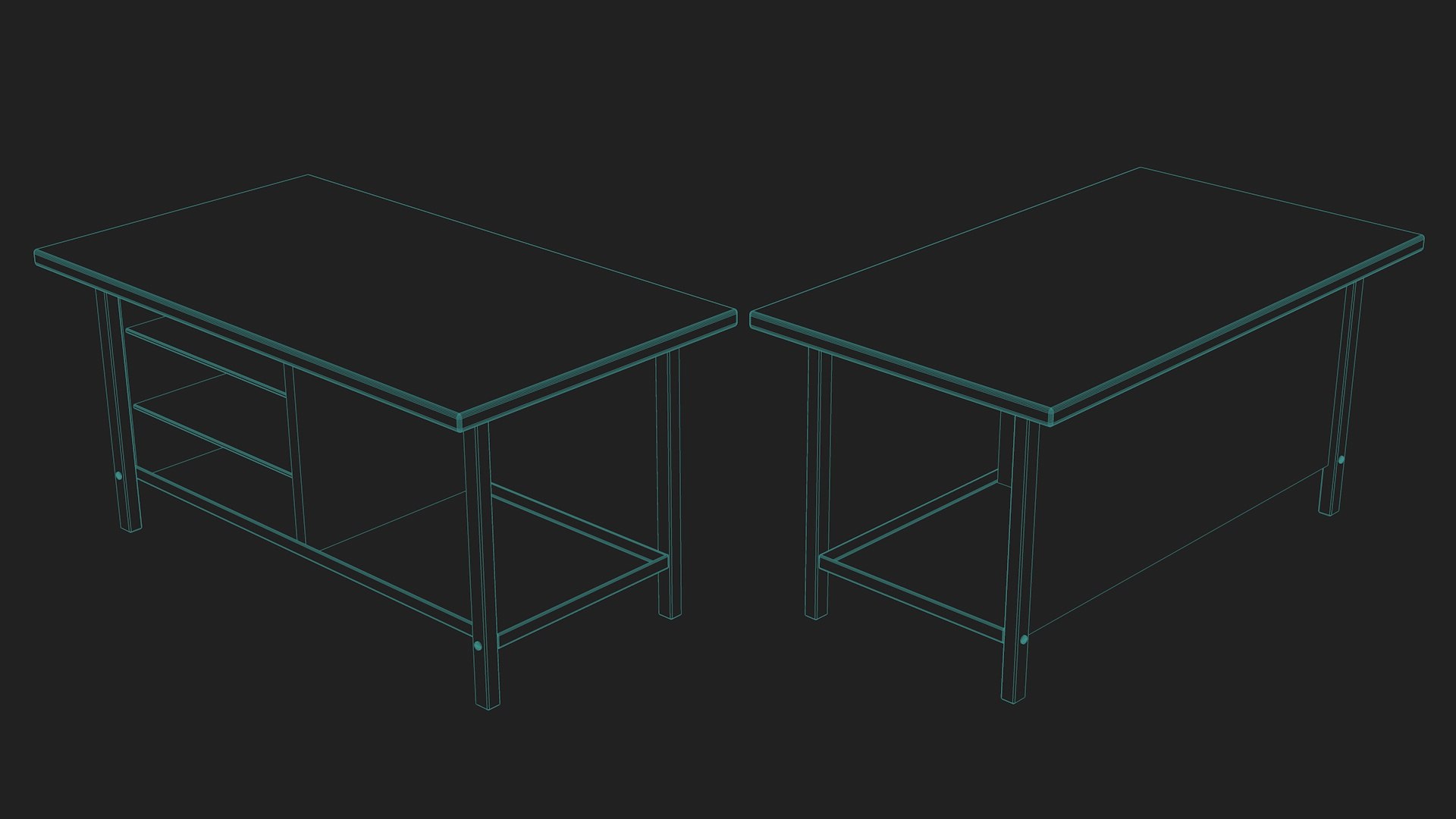Old Work Table 3D Model - TurboSquid 1795586