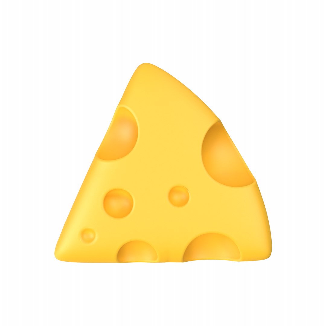 3D Cheese Piece Cartoon Model - TurboSquid 2264958
