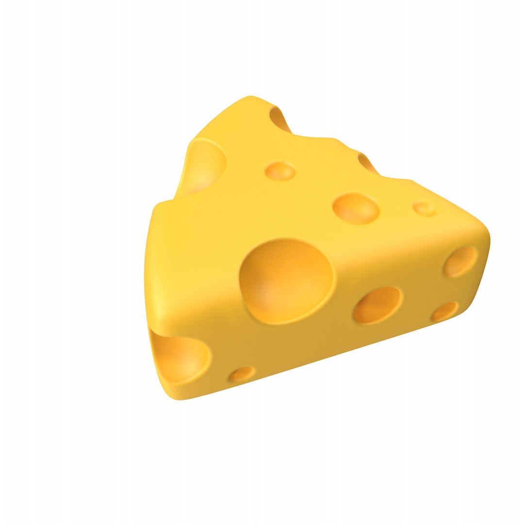 3D Cheese Piece Cartoon Model - TurboSquid 2264958