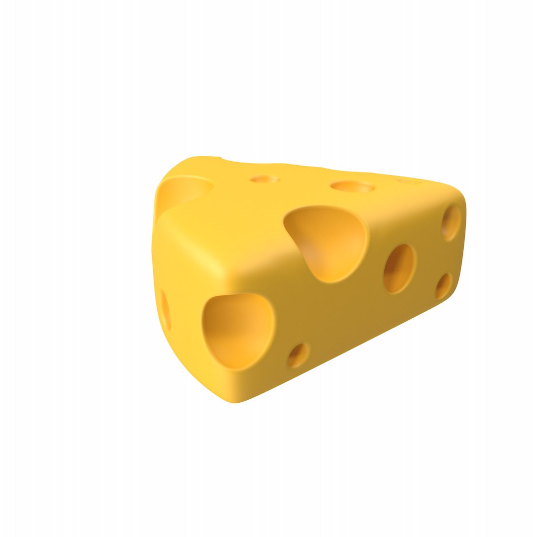 3D Cheese Piece Cartoon Model - TurboSquid 2264958