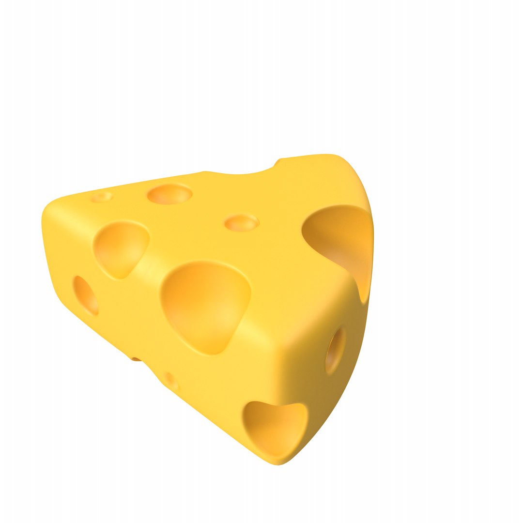 3D Cheese Piece Cartoon Model - TurboSquid 2264958
