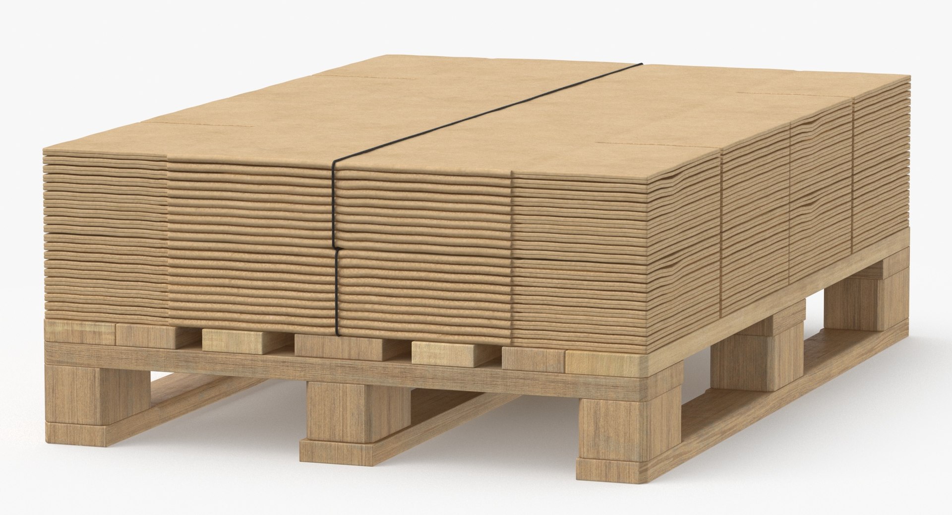 3D model Carton Boxes Laying Flat and Secured - TurboSquid 2069432