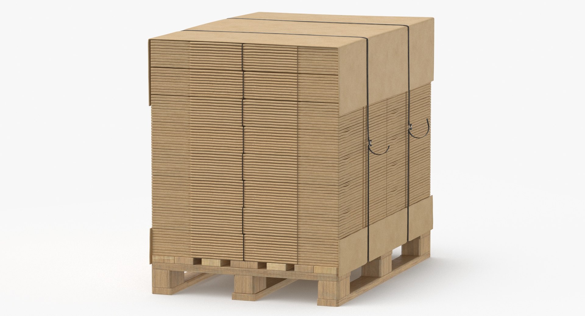 3D model Carton Boxes Laying Flat and Secured - TurboSquid 2069432