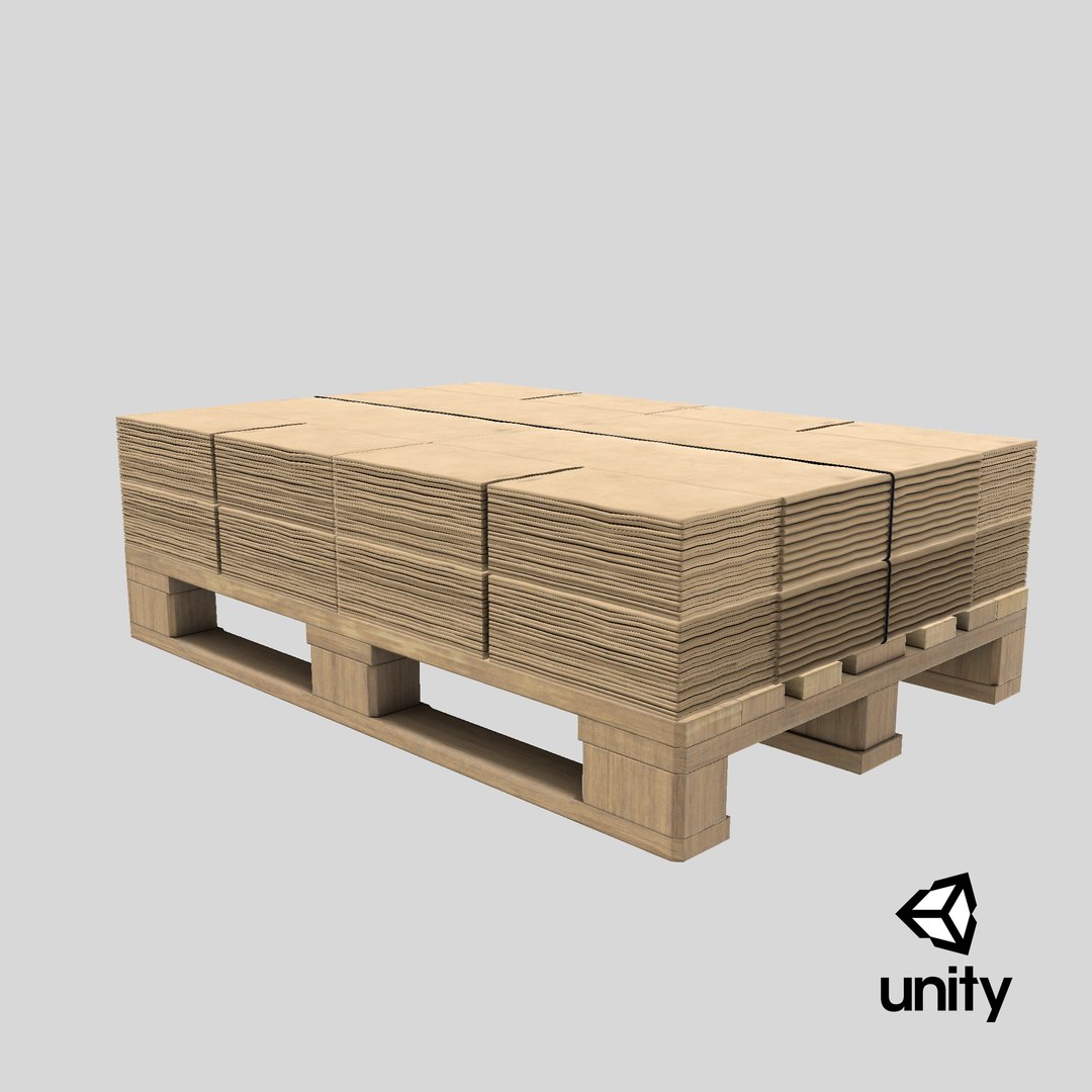 3D model Carton Boxes Laying Flat and Secured - TurboSquid 2069432