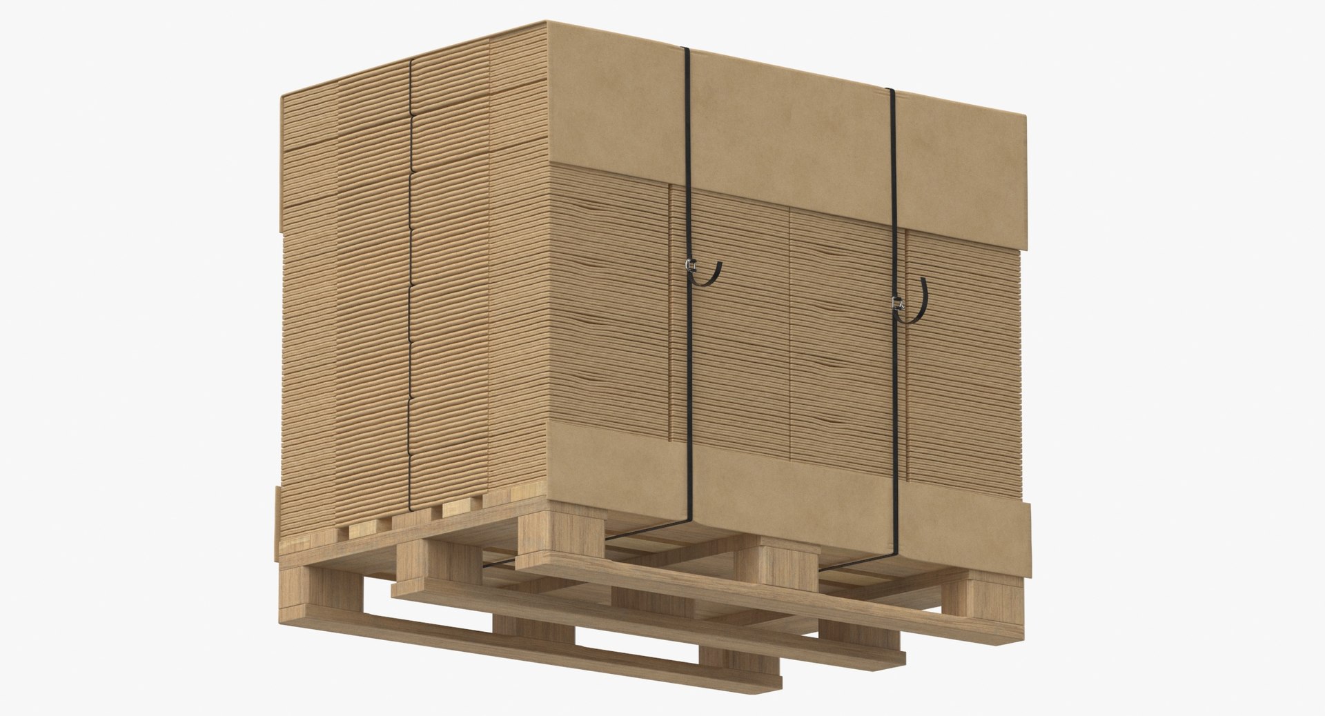 3D model Carton Boxes Laying Flat and Secured - TurboSquid 2069432