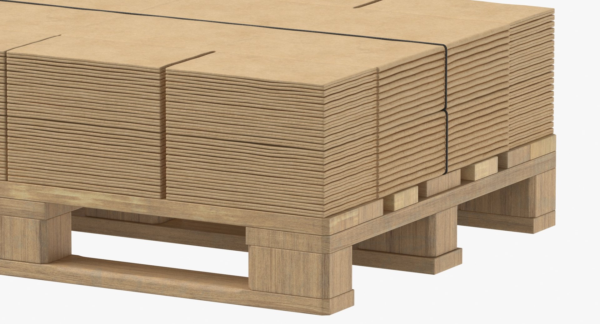 3D model Carton Boxes Laying Flat and Secured - TurboSquid 2069432