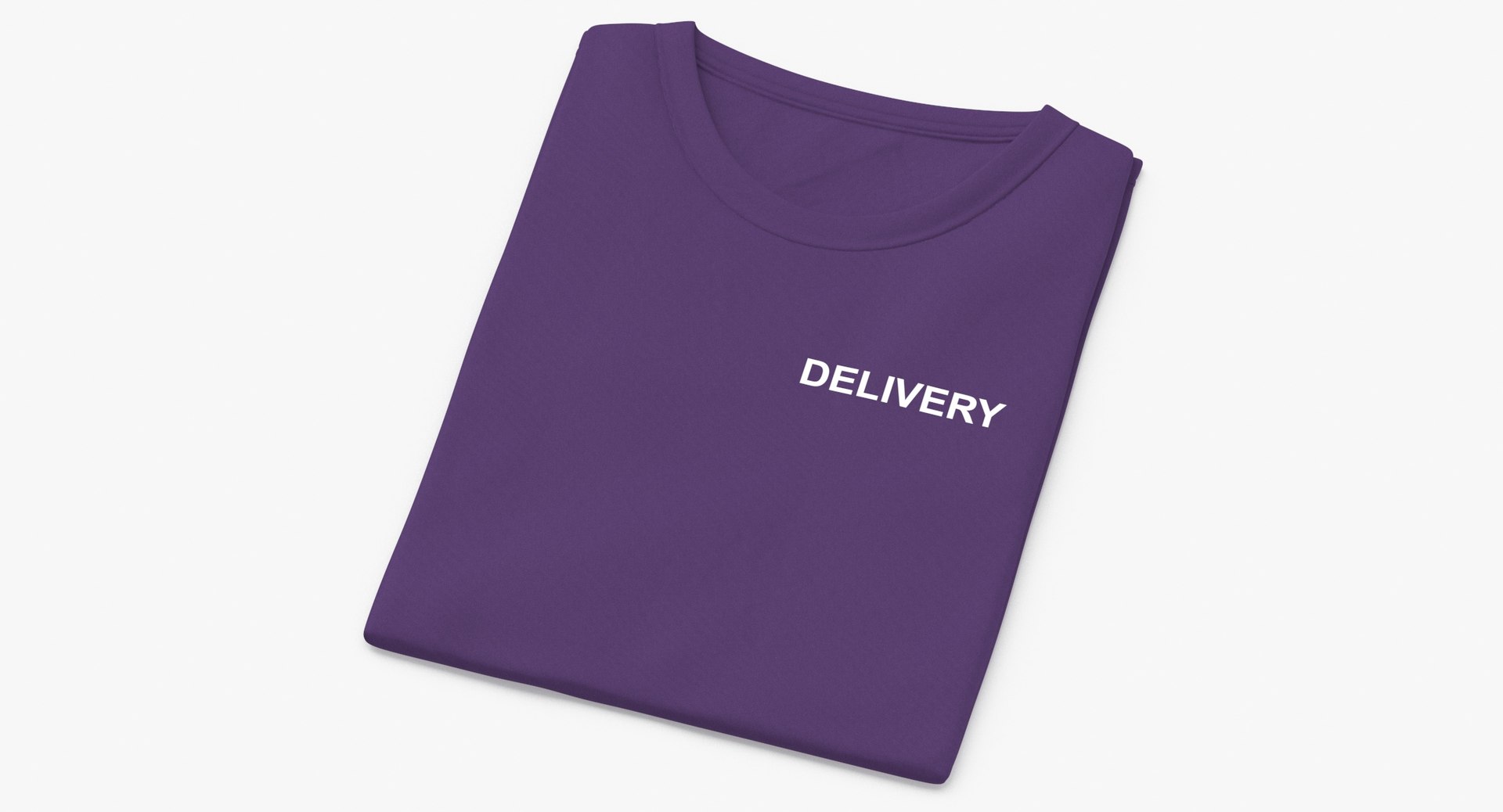 Female Crew Neck Folded Purple Delivery 01 3D model - TurboSquid 1762624