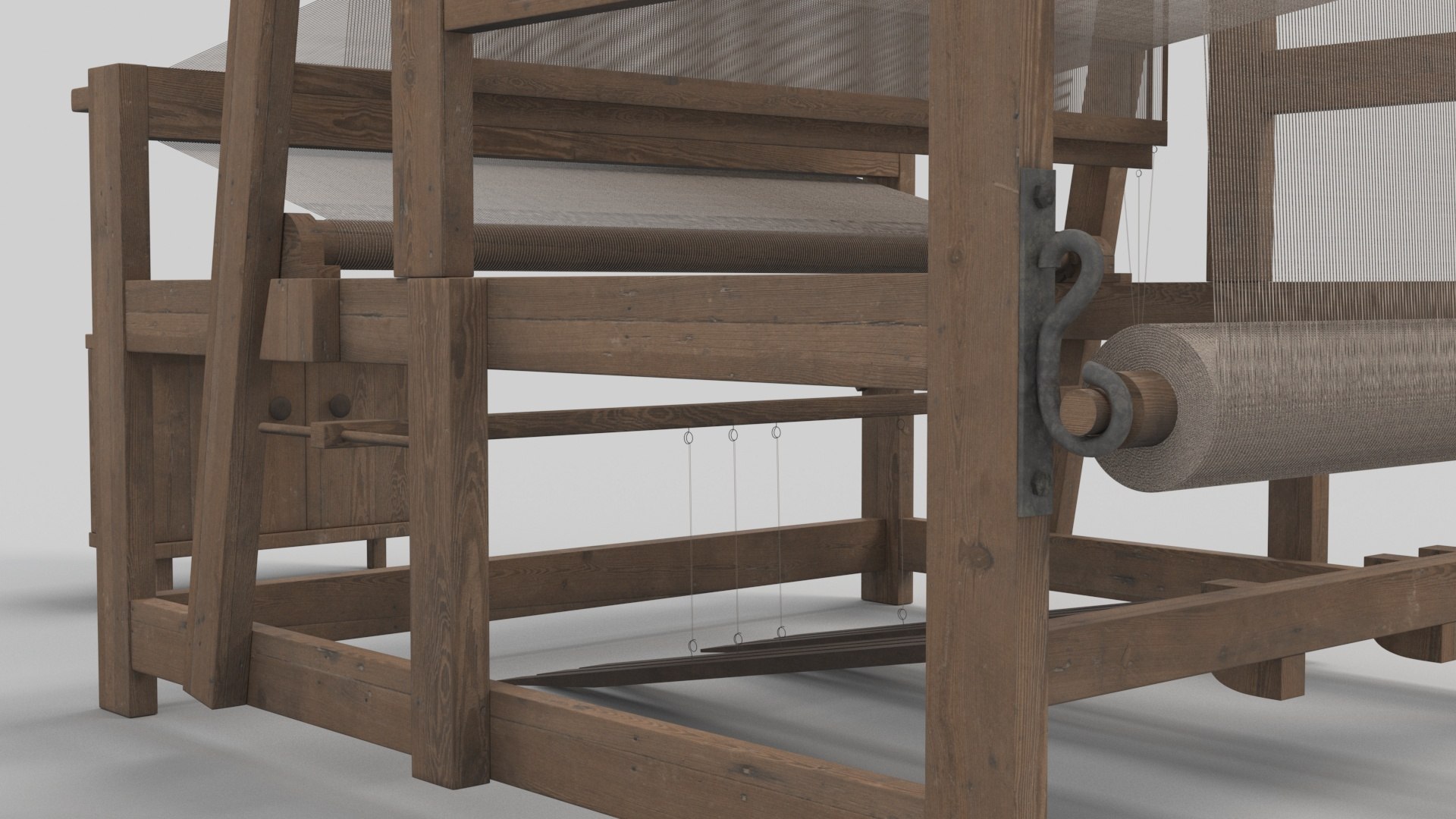 Wooden Loom 3D Model - TurboSquid 2172276