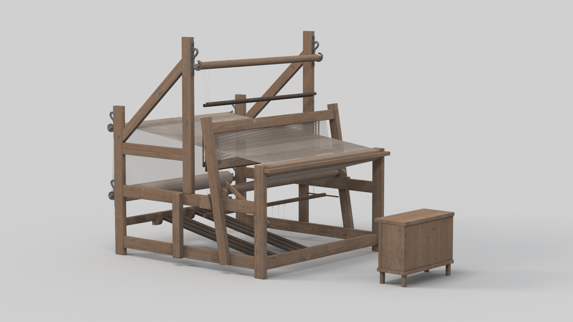 Wooden Loom 3D Model - TurboSquid 2172276