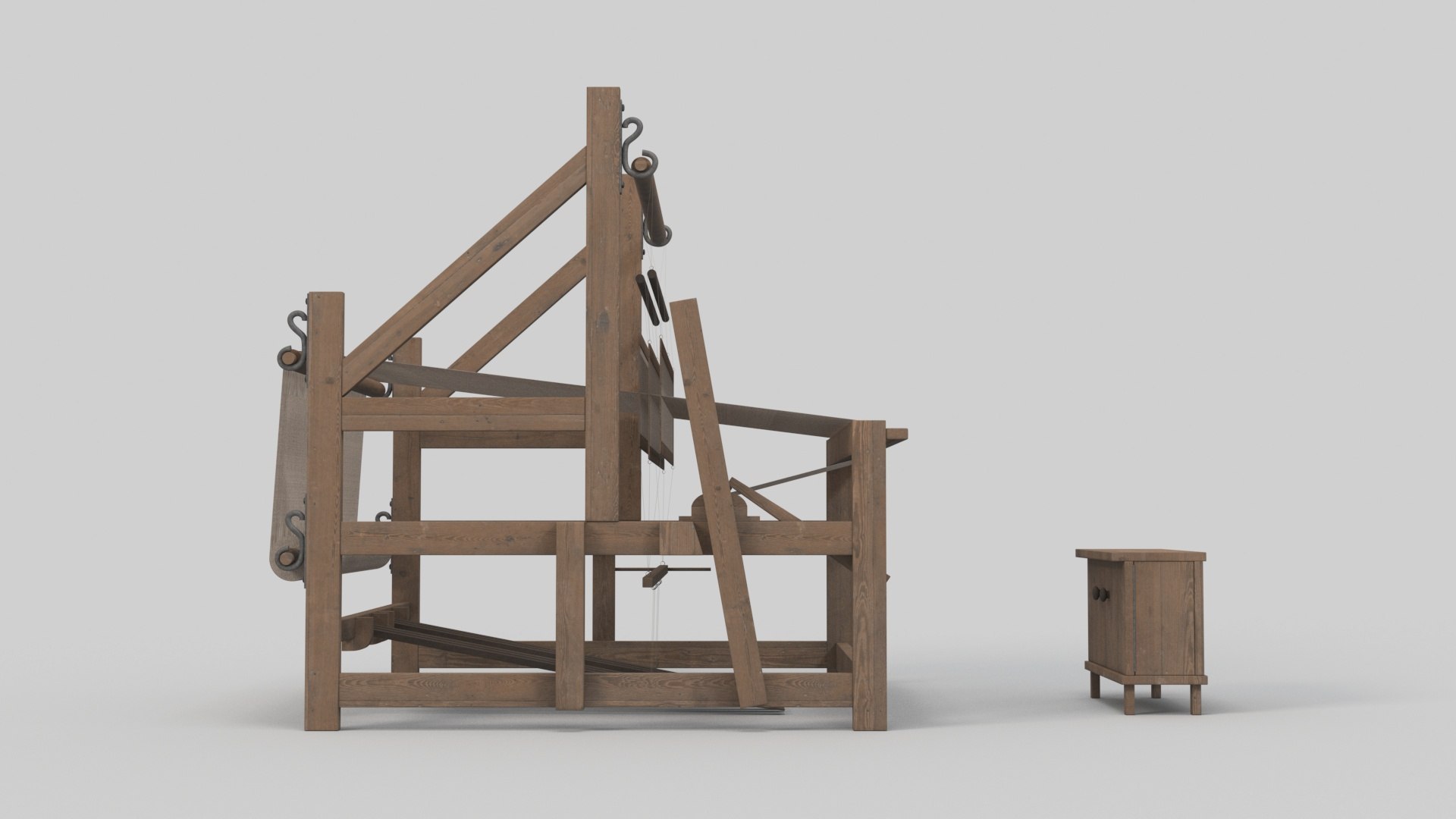 Wooden Loom 3D Model - TurboSquid 2172276