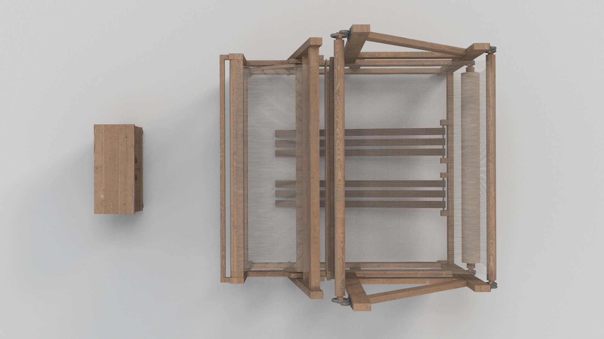 Wooden Loom 3D Model - TurboSquid 2172276