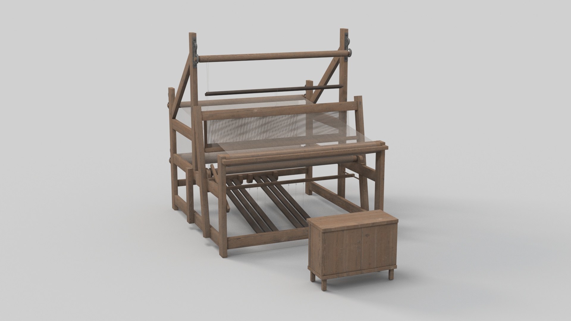 Wooden Loom 3D Model - TurboSquid 2172276