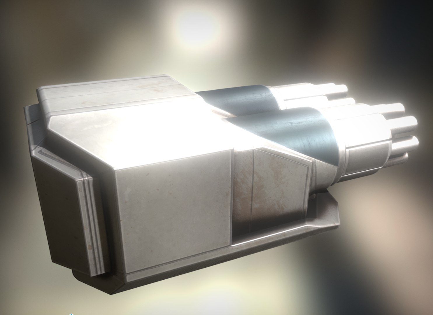 3d Model Of Gatling Gun Module
